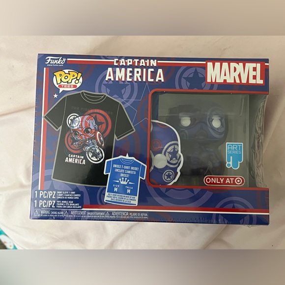 Funko | Shirts | Funko Marvel Captain America Bobble Head And Adult ...